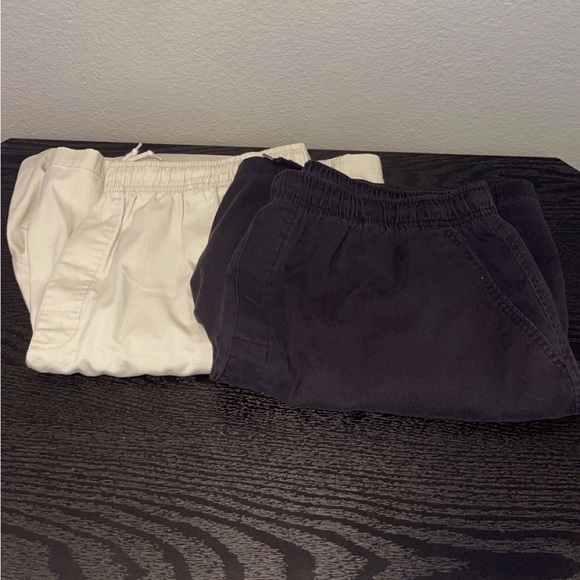 Basic Editions | Shorts | Basic Editions Set Of 2 Elastic Waist Stretch Khaki Shorts Xl | Poshmark